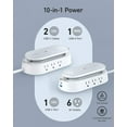 Anker 647 Charging Station (100W), 10-in-1 Power Strip with 6 AC, 1 USB ...