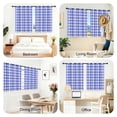 Blue and White Checkered Pattern Blackout Curtains,Triple Weaved Fabric ...