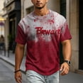 BRANROY Men's Halloween Printed Sports Top - Round Neck Short Sleeve ...