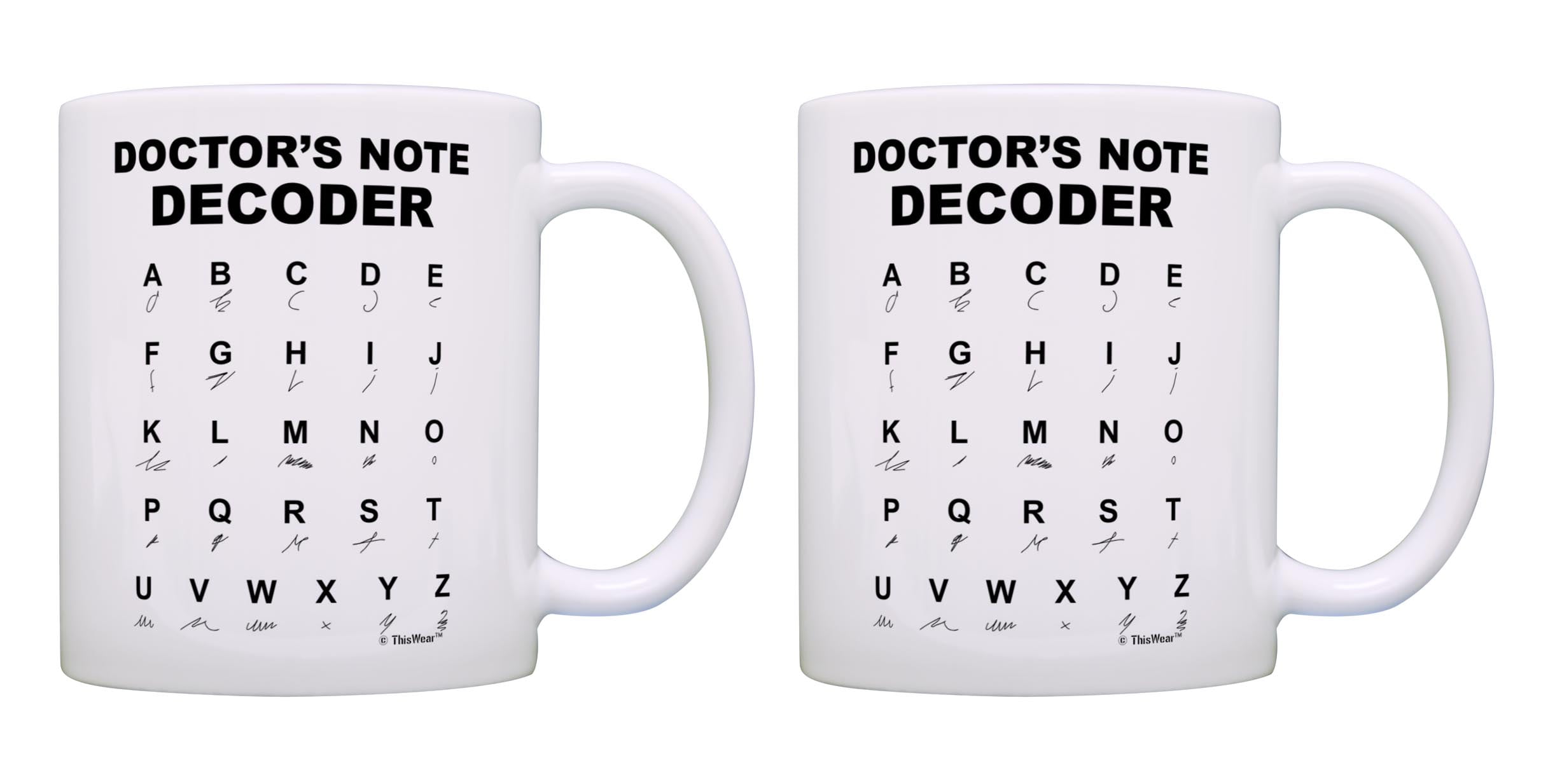ThisWear Funny Dr Gifts Doctor's Note Decoder for Doctor's Handwriting ...