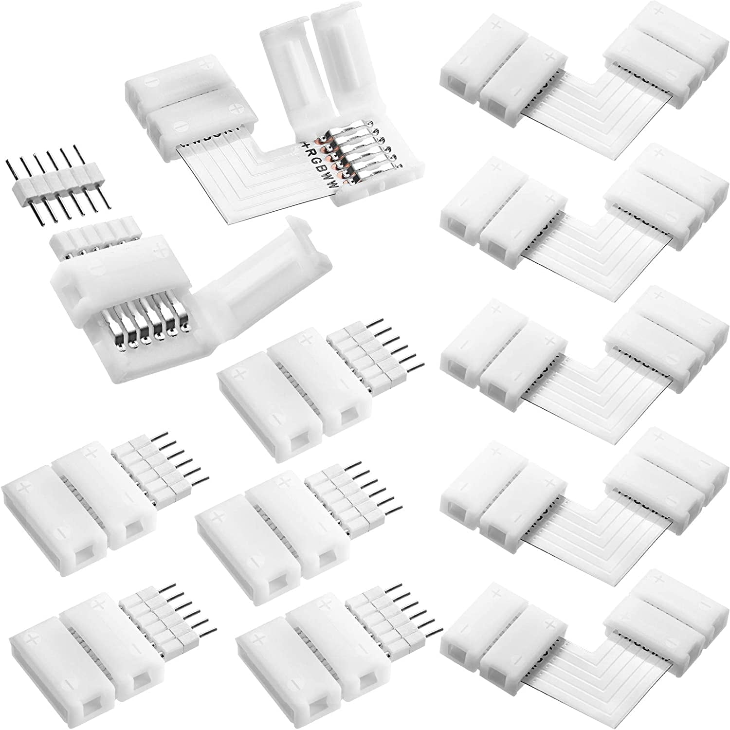 Juego de 12 conectores para tira LED de 6 pines, conectores de luz para ...