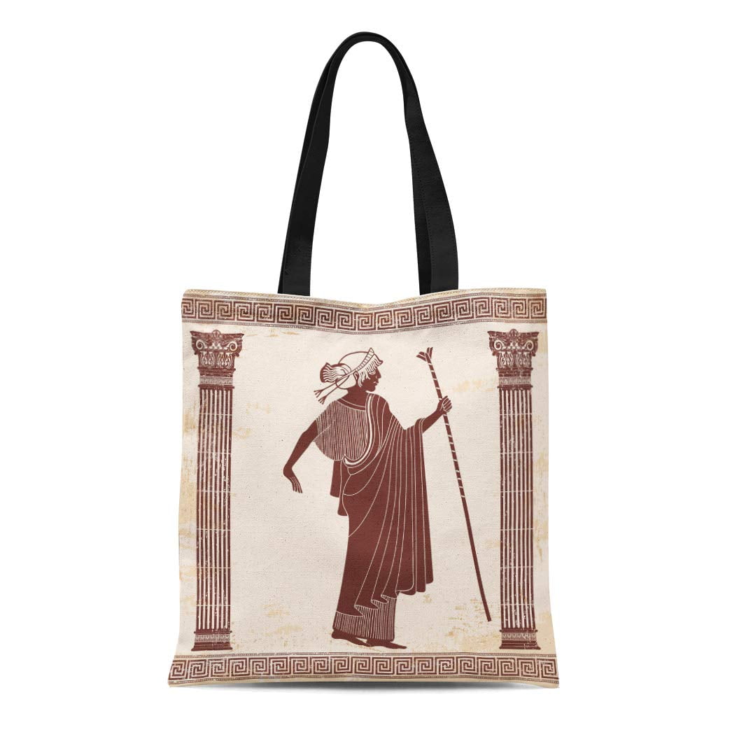 ASHLEIGH Canvas Tote Bag Greece in Ancient Greek Woman Goddess Artemis ...