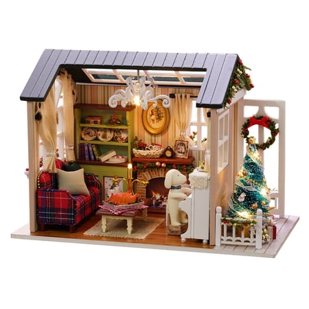DIY Dollhouse Three-dimensional Assembly Attic Miniature House Handmade ...