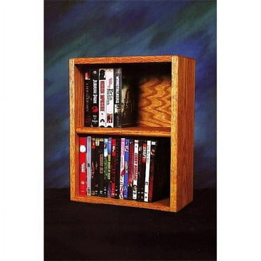 Wood Shed 205 Solid Oak 2 Row Dowel DVD-VHS Rack - Walmart.com