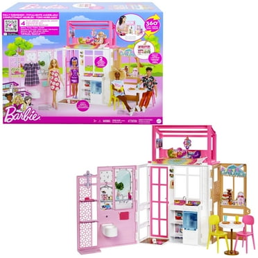 Barbie World Game Room Set with 19 Dollhouse Accessories Including ...