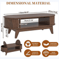 Fluted Coffee Table with Storage, Modern Coffee Tables, Wood Accent ...