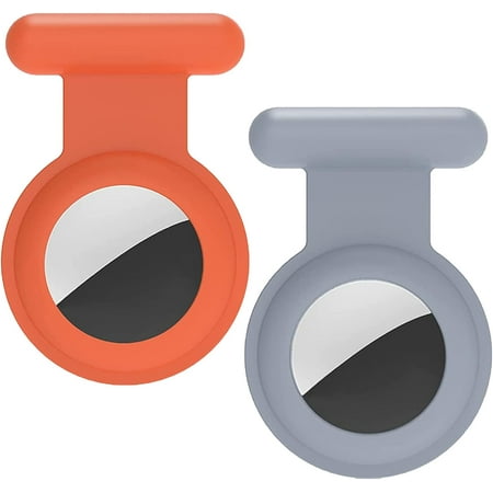 2 Pack AirTag Holder with Brooch Pin, Hidden Airtag Silicone GPS ...