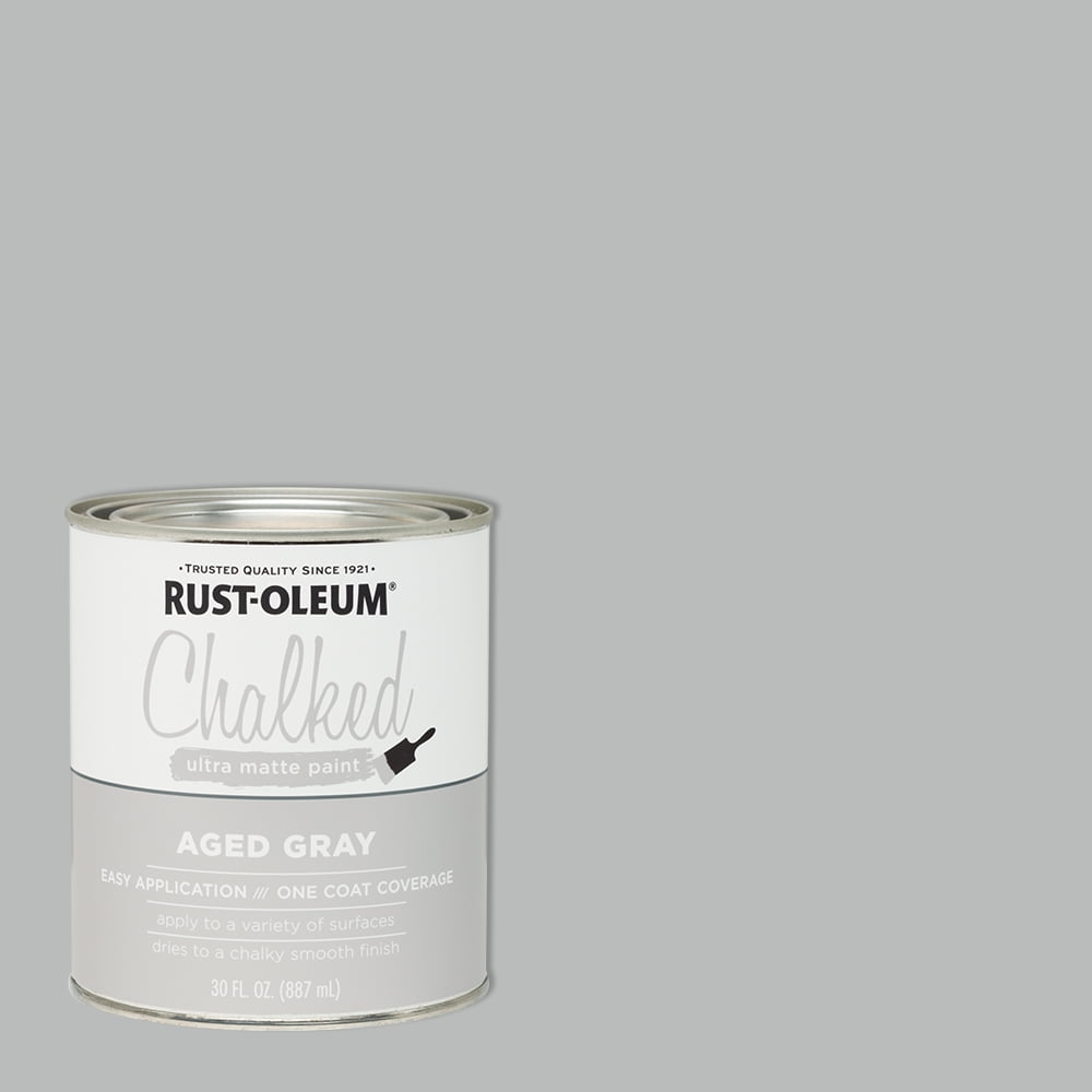 Aged Gray, Rust-Oleum Chalked Ultra Matte Paint, Quart - Walmart.com