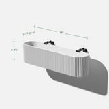 Veradek Demi Series Railing 36" Plastic-Stone Planter - (White/1 Pack ...