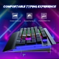Gaming , 104 Keys All-Metal Panel, Rainbow LED Backlit Silent Computer ...