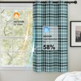 Blue and Black Checkered Pattern Blackout Curtains,Triple Weaved Fabric ...