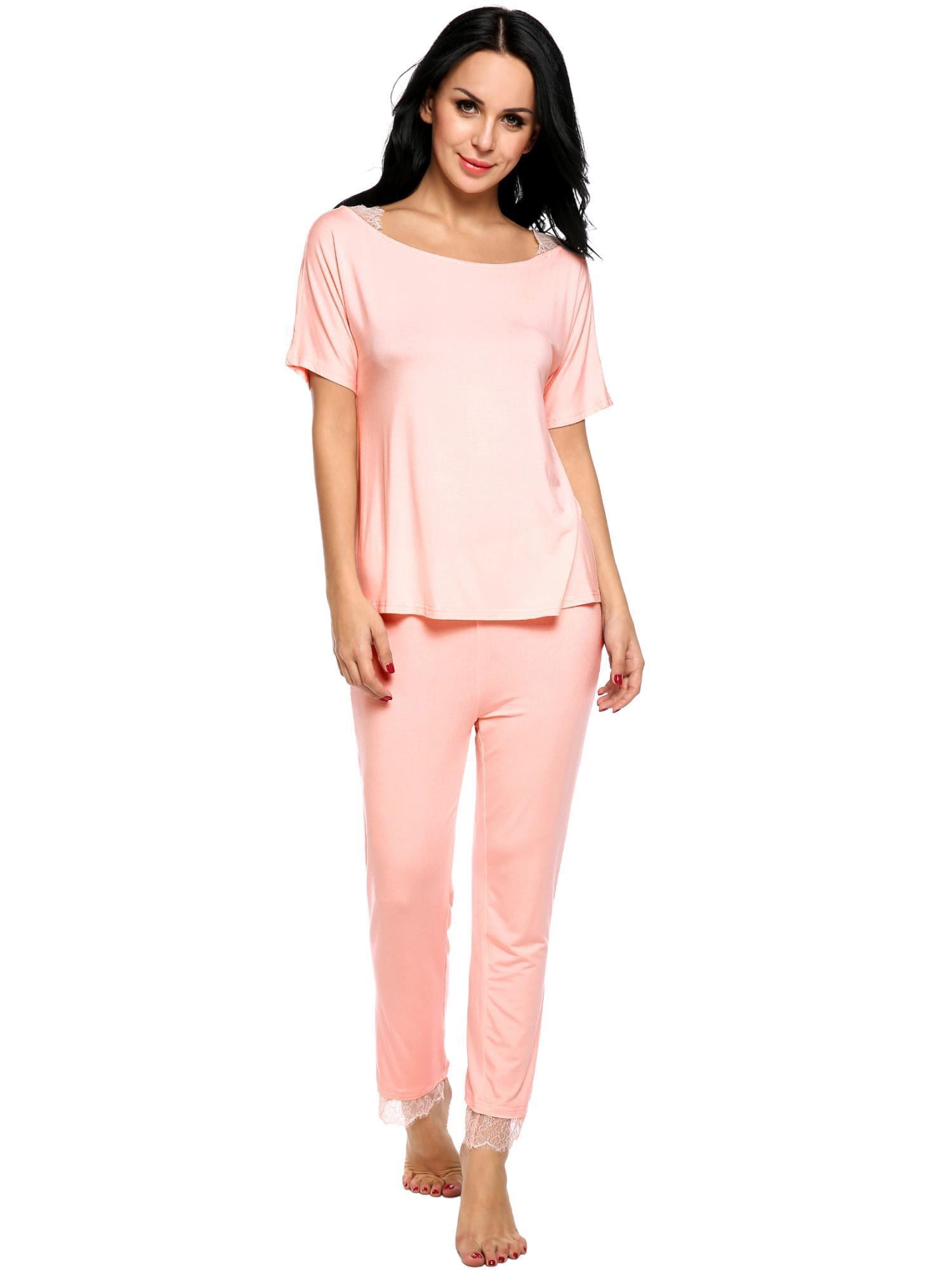 Hascon 2019 Women Pajamas Women 2 Pieces Sleepwear Set Lace Patchwork Hascon 2019 Women Pajamas Women 2 Pieces Sleepwear Set Lace Patchwork