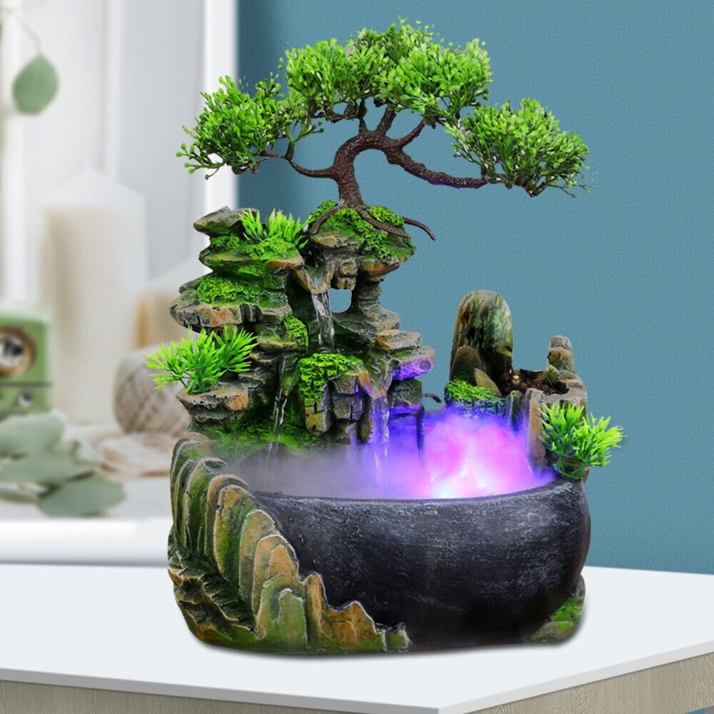 DENEST Rockery Fountain Waterfall Feng Shui Desktop Atomizing ...