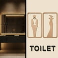 2 Sets 2 Styles Acrylic Bathroom Door Public Signs Toilet Gender Sign ...