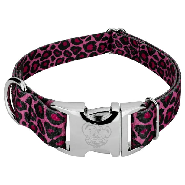 Country Brook Petz® Premium Pink Leopard Dog Collar, Medium - Walmart.com