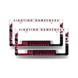 South Carolina NCAA Gamecocks (Set of 2) Chrome Metal License Plate ...