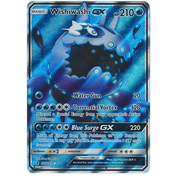 Pokemon - Wishiwashi GX - 133/145 - Arte Completo Ultra Raro Pokémon ...