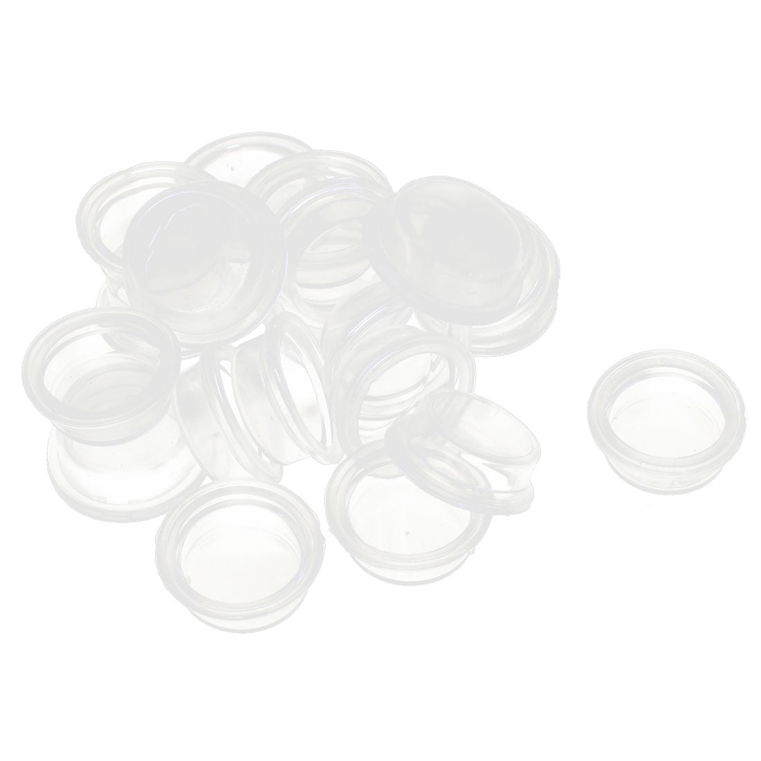 20 Pcs White Clear Soft Plastic Waterproof Button Switch Covers Caps ...