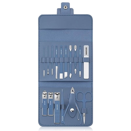 Decodeary 16 Pieces Portable Nail Clippers Set Tools Nail Polish Files ...