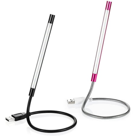 2 Pieces USB LED Light USB Light for Laptop Keyboard Light Gooseneck ...