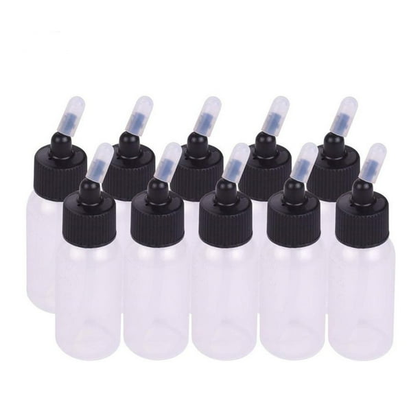tssuouriy 35ML 10 Pieces Airbrush Bottle Pots with Lid Scaled Pigment ...