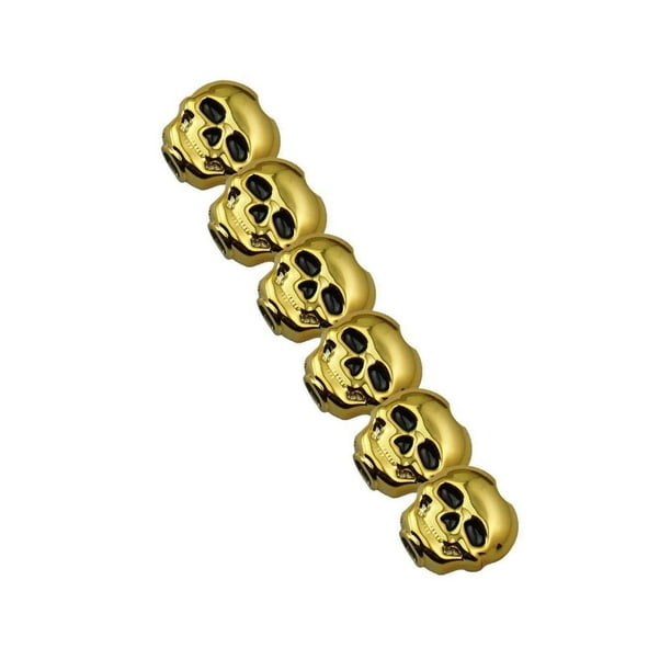 justharion 6 Pieces Skull Shape Buttons Folk Guitar Tuning Key Tuner ...