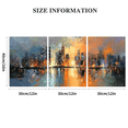 2D Flat, 3pcs Super Cool City Abstract Canvas Art Triptych, Wall Decor ...