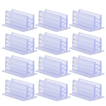 1.65 x 3.9 Inches Shelf Label Holder Clear Plastic Clip on Labels Shelf ...