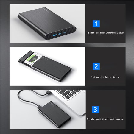 Hard Drive Box SATA 2.5-Inch Mobile Hard Drive Box USB 3.0 Black ...