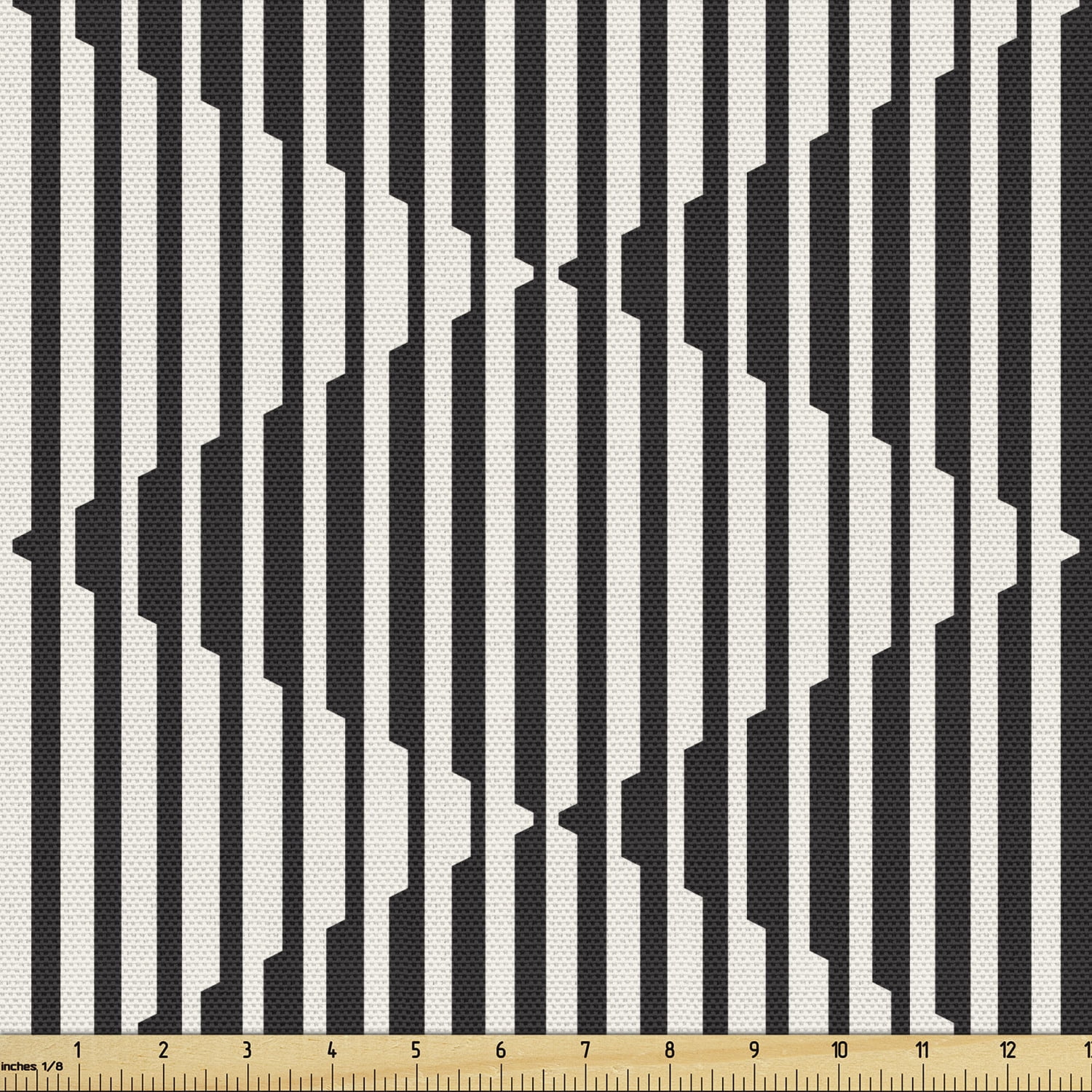 Geometric Fabric by the Yard Upholstery, Contemporary Monochrome ...