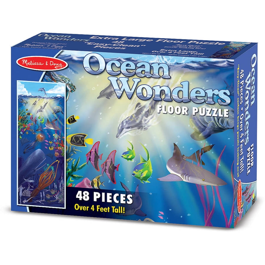 Melissa & Doug Ocean Wonders Jumbo Jigsaw Floor Puzzle (48 pcs, over 4 ...