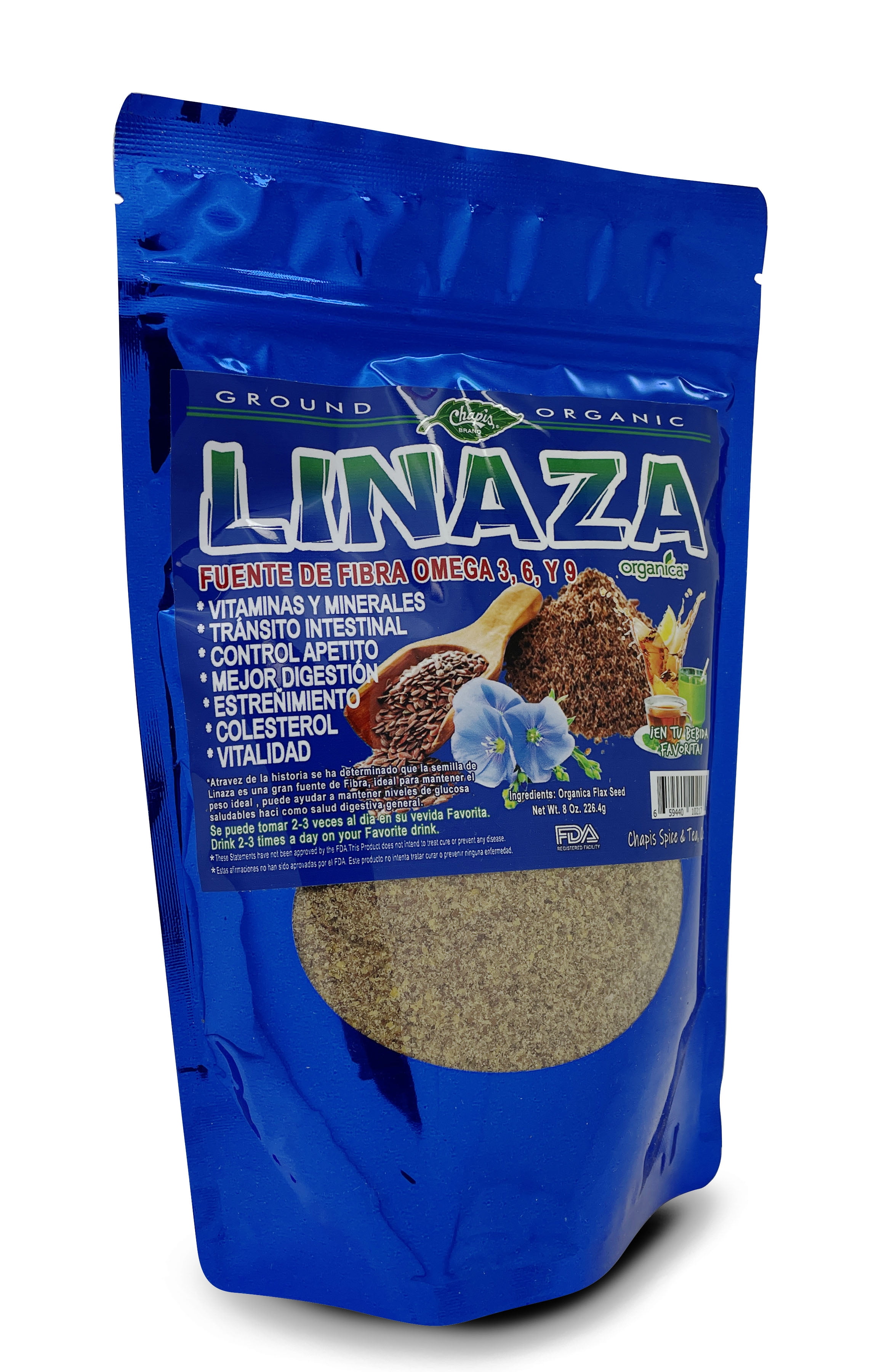 Linaza Molida Organica / Organic Flax Seeds powder Nt Wt 8oz (226g ...