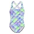 Byoo UPF 50+ One Piece Swimsuit for Girls Adjustable Criss Cross Back ...