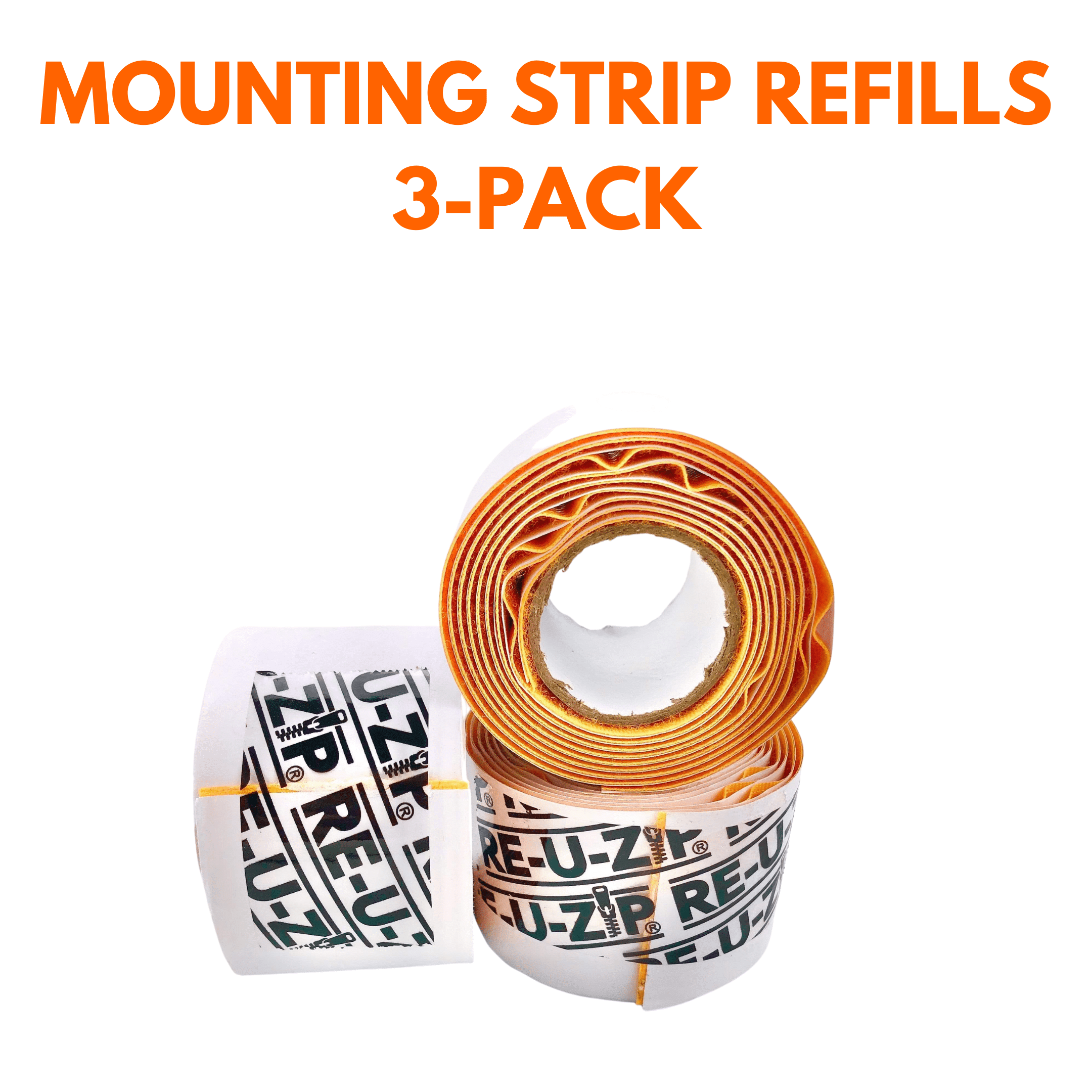 RE-U-ZIP MOUNTING STRIP RE-FILL? | 3-PACK - Walmart.com