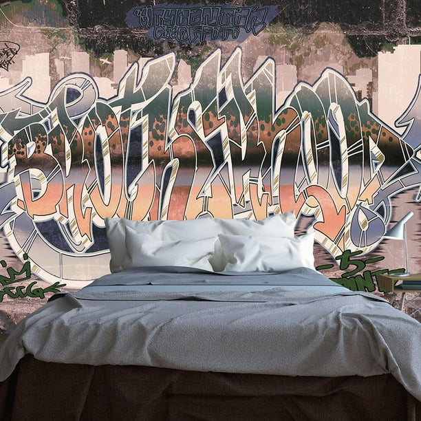 Tiptophomedecor Street Art Wallpaper Wall Mural - Brotherhood - Walmart.com