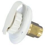 Valterra A01-0171LF Flush-Mount Water Inlet - FPT, 2-3/4" Flange, White ...