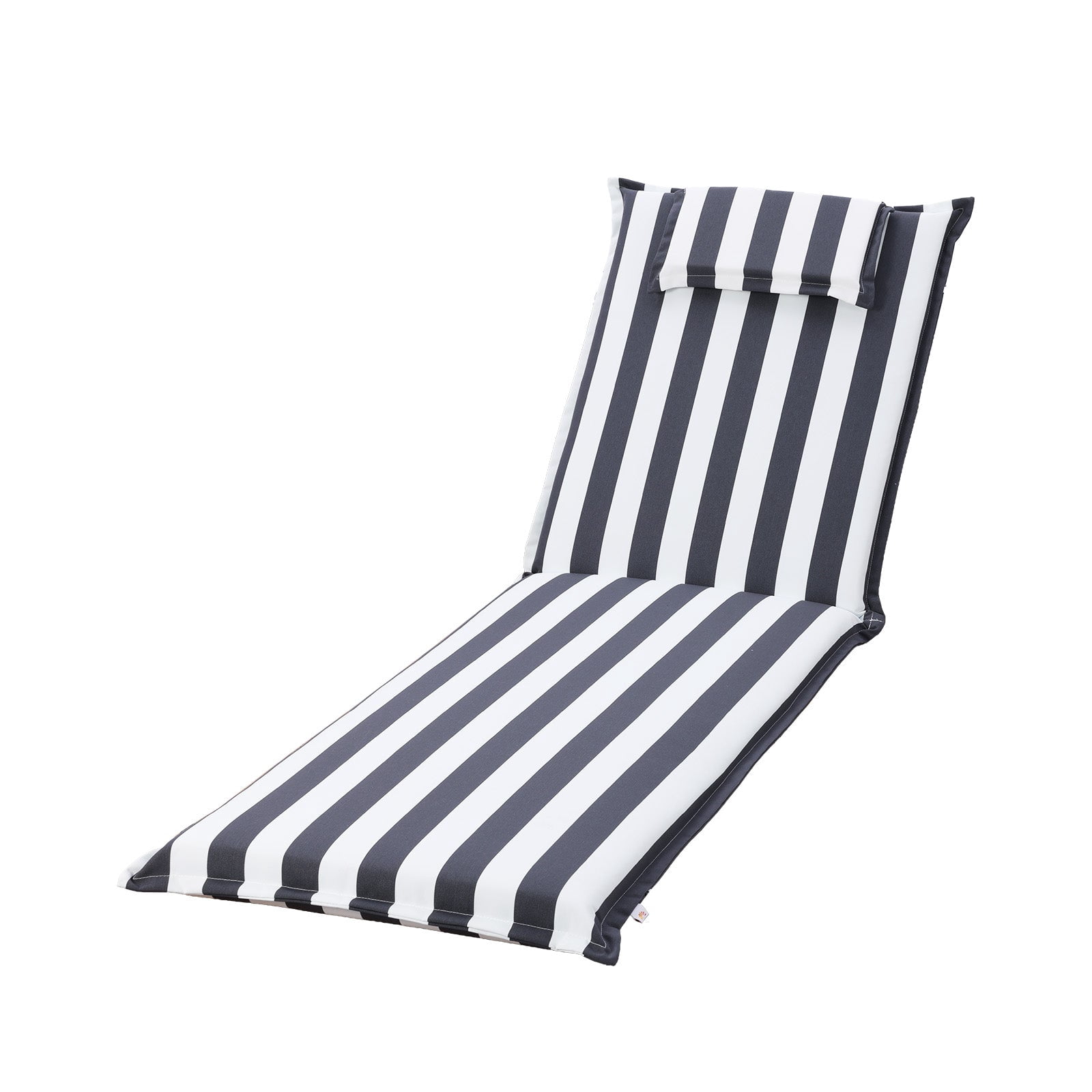 Aoodor Outdoor Lounge Chair Cushion with Headrest for Patio Chaise ...