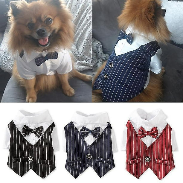 1pcs Pet Dog Bowtie Tuxedo Dog Clothes Wedding Suit Halloween Christmas ...