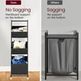 TECHVIDA 3-Tier Laundry Hamper Cart, Adjustable Basket Sorter, Durable ...