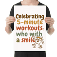 Celebrating 5-Minute Workouts Wall Art - Fitness Enthusiast - 13x19 ...