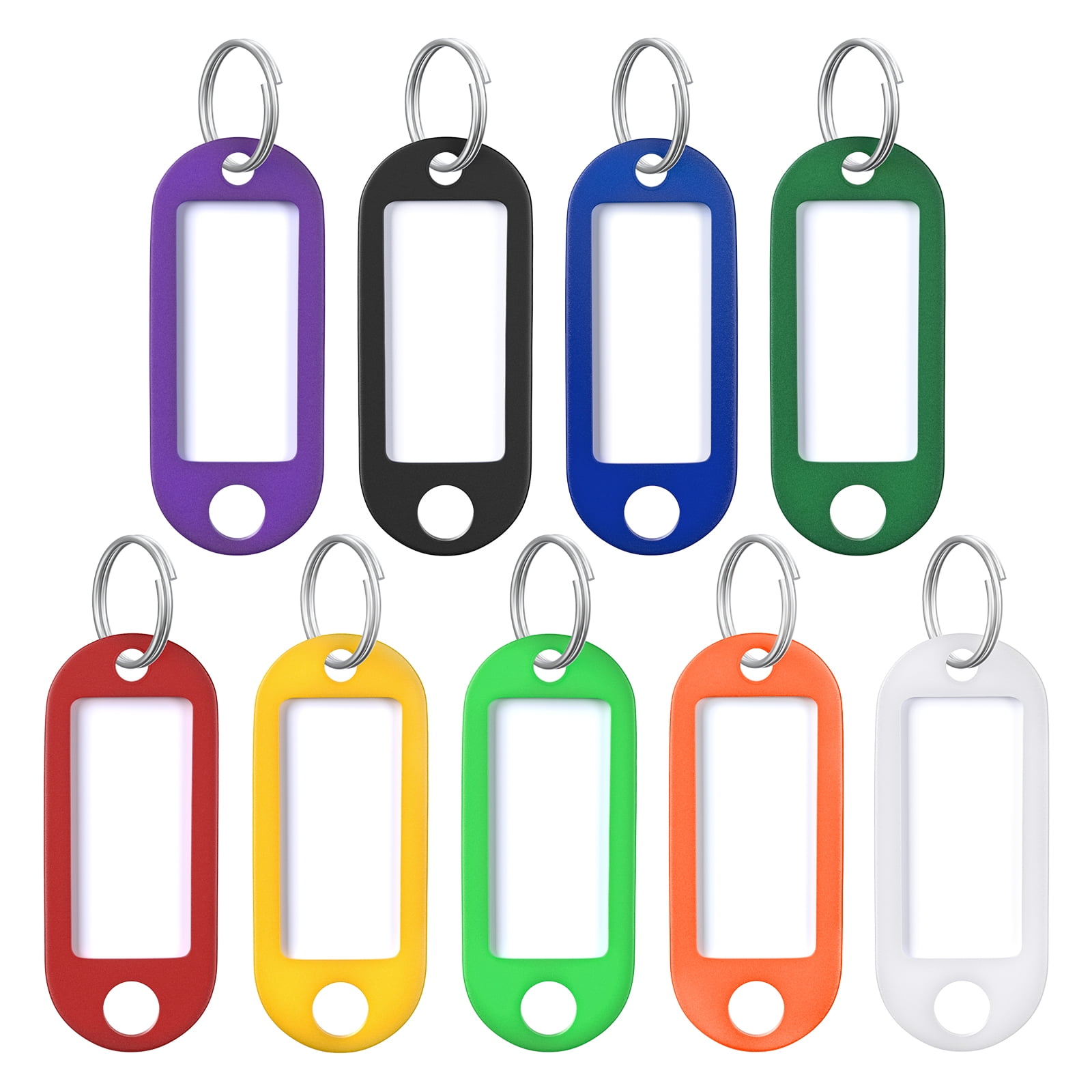 Uniclife 2 Inch Tough Plastic Key Tags in 10 Assorted Colors Item ...