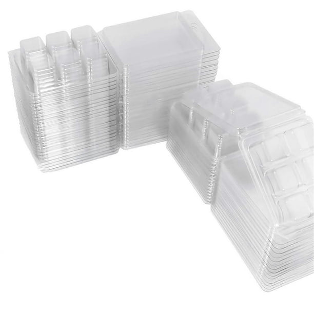 Wax Melt Molds 100 Pack - Clear Plastic Wax Melt Containers Wax Melt ...