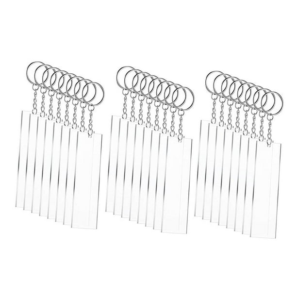 Llavero acrílico rectangular Hugo conjunto en blanco llaveros DIY 24 piezas | Bodega Aurrera en ...