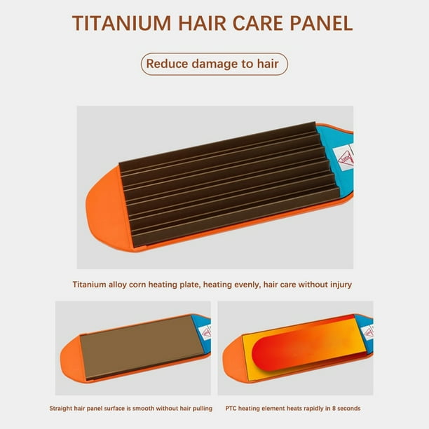 Professional Titanium Hair Curler Crimper Electronic Crimping Perm Iron ...