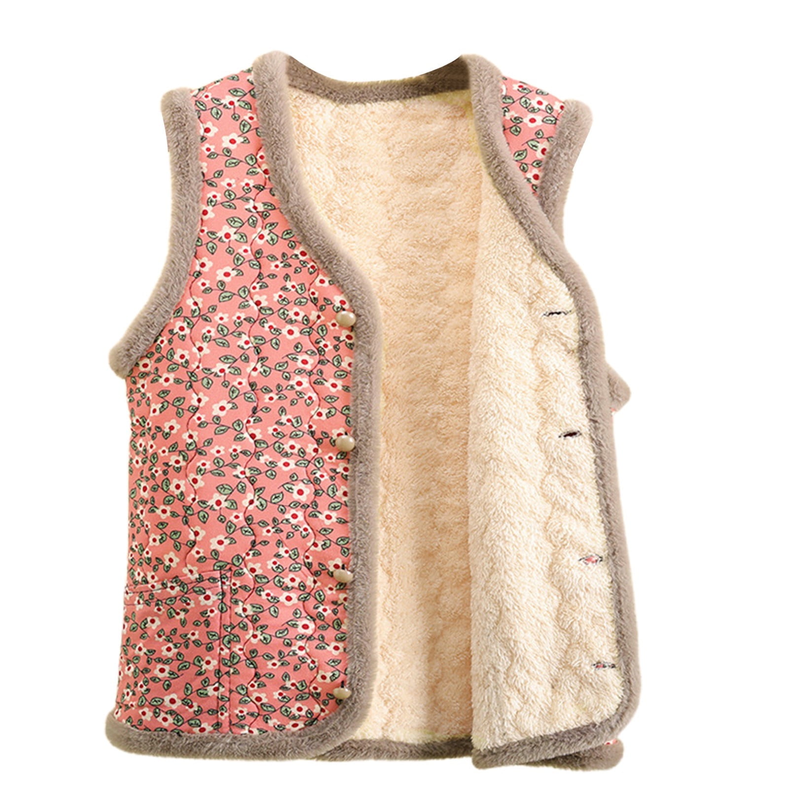 Click here for Zhangmingg Womens Outerwear Vests Floral Print Lin... prices