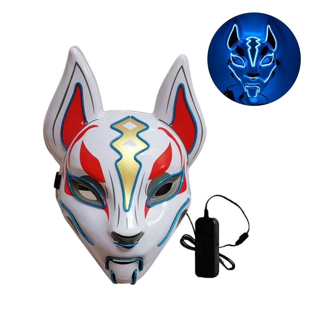 Máscara LED de Halloween EL luz fría con cable máscara completa para ...