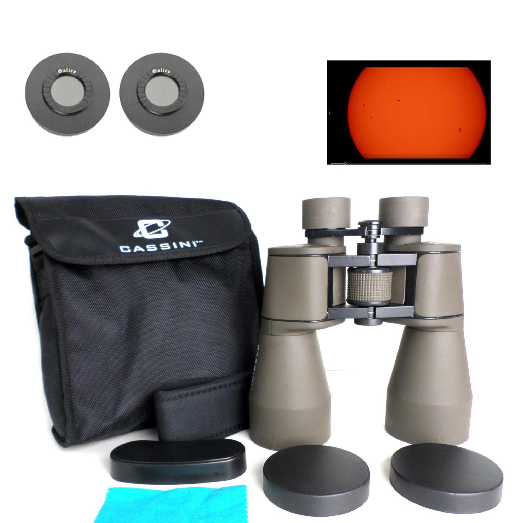 Cassini 20 x 60mm Binocular and Shoulder case with Solar Filters Caps ...