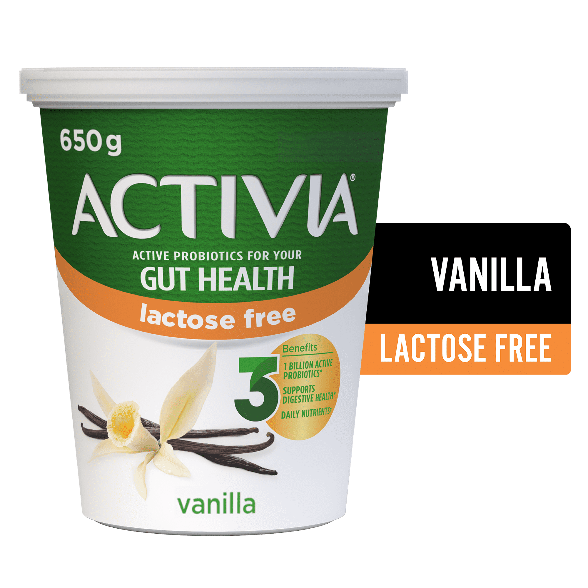 Activia Probiotic Yogurt, Lactose Free, Vanilla, Activia Lactose-Free ...