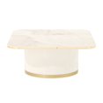 Gineverra Rectangular Cocktail Table - Ivory/Gold - Walmart.com