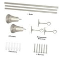 SKYSONIC 1Inch Single Curtain Rods, Drapery Rods 100-144IN Length, With ...